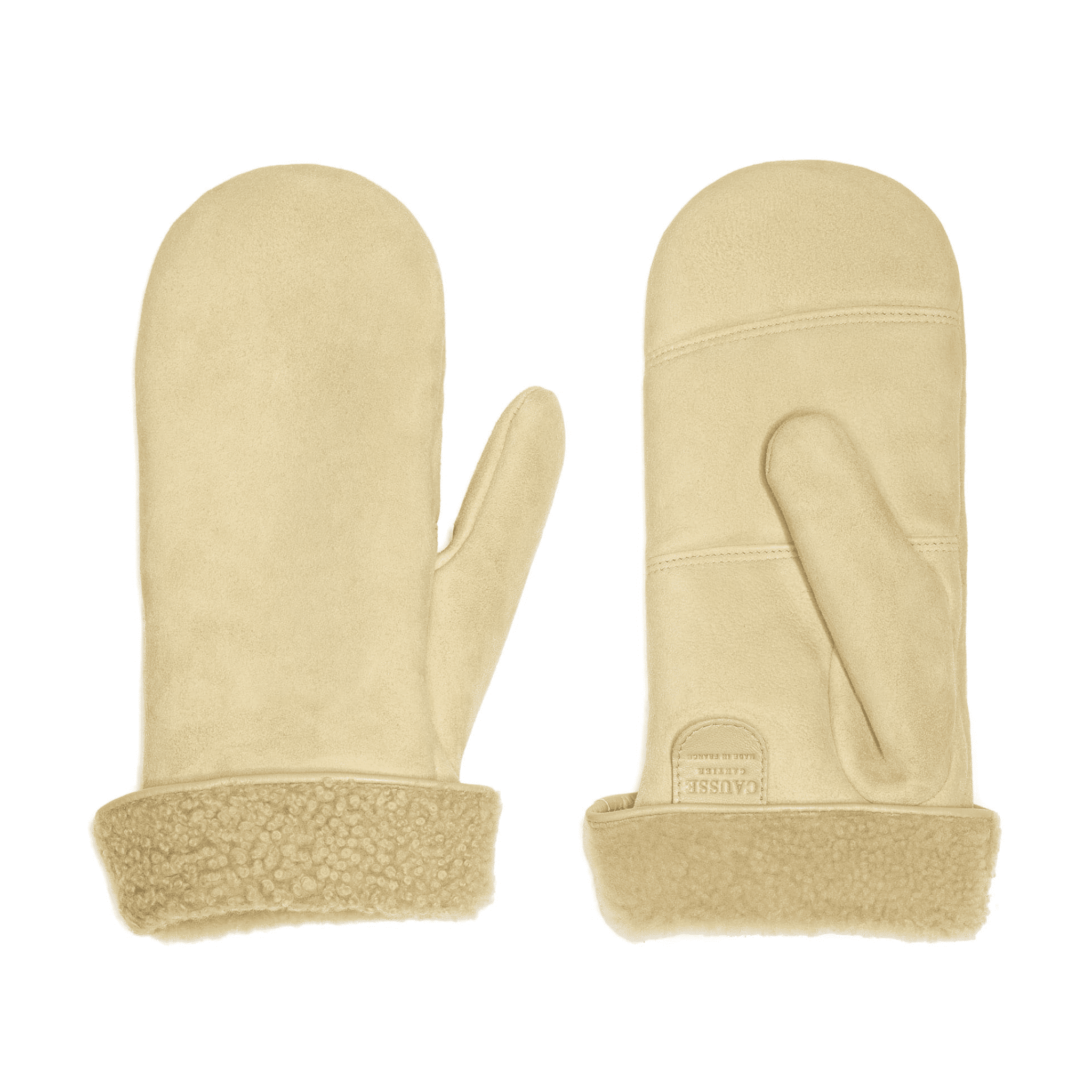 Chamonix sand - women's leather mittens – Causse Gantier